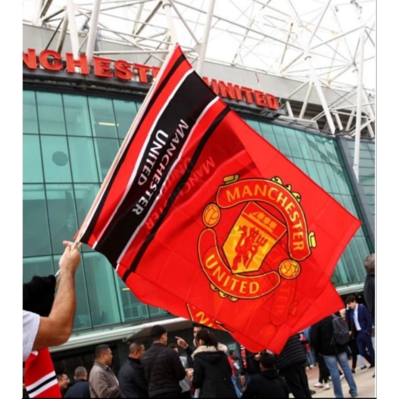 Jual Red Black Bendera Klub Sepak Bola Manchester United Football Club ...