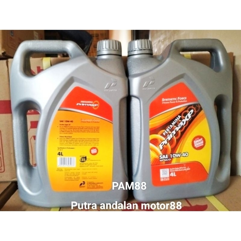 Jual Oli prima xp..4 liter..sae 10 W - 40 ( New ) | Shopee Indonesia