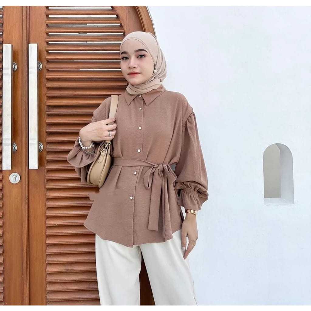 Jual BLOUSE ZELLA POLOS CRINKLE AIRFLOW LD 110 // BLOUSE WANITA BUSUI ...