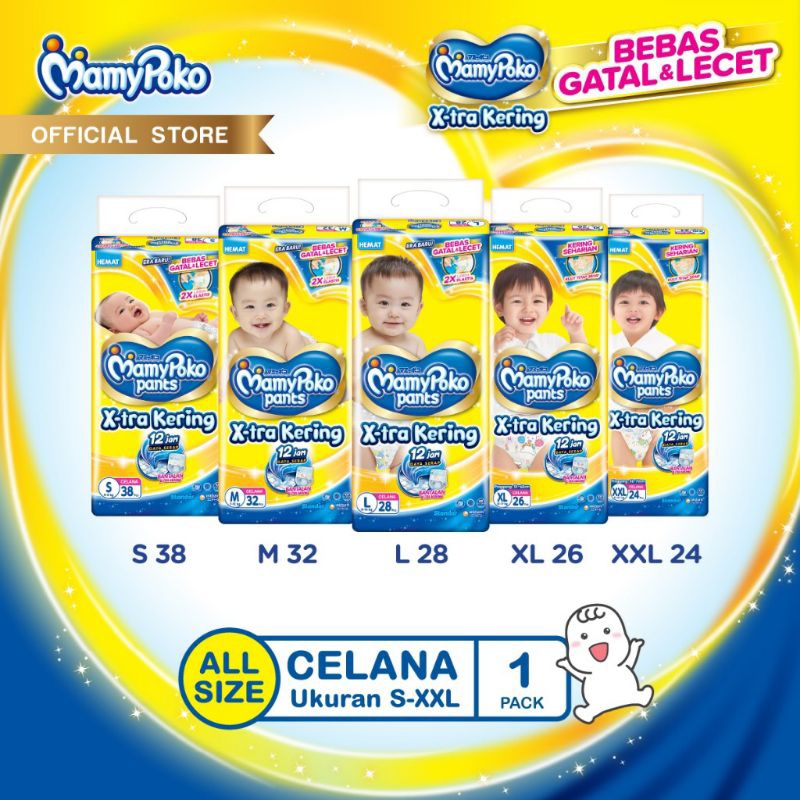 Jual Promo Cashback Gratis Ongkir COD Popok Mamypoko Mamy Poko X-Tra ...