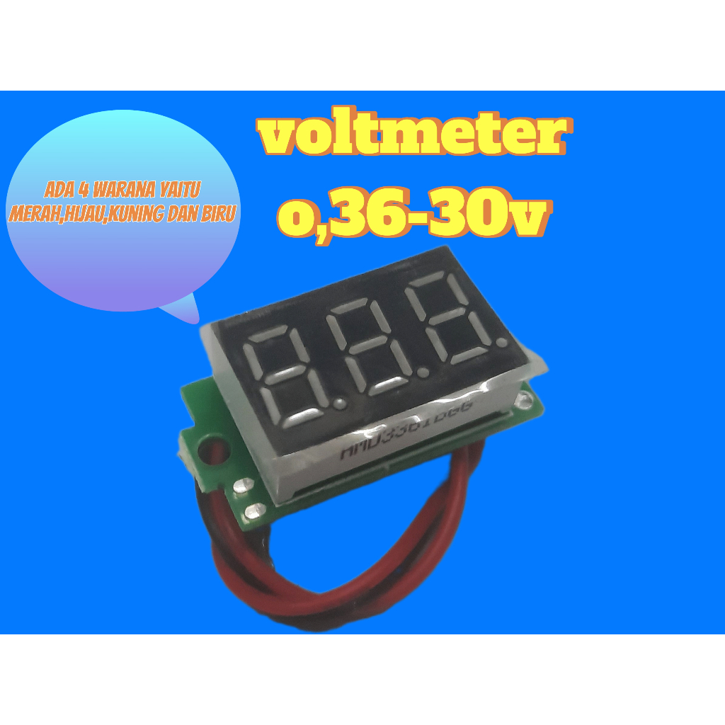 Jual Voltmeter digital berbagai warna merah ,hijau,kuning dan biru ...
