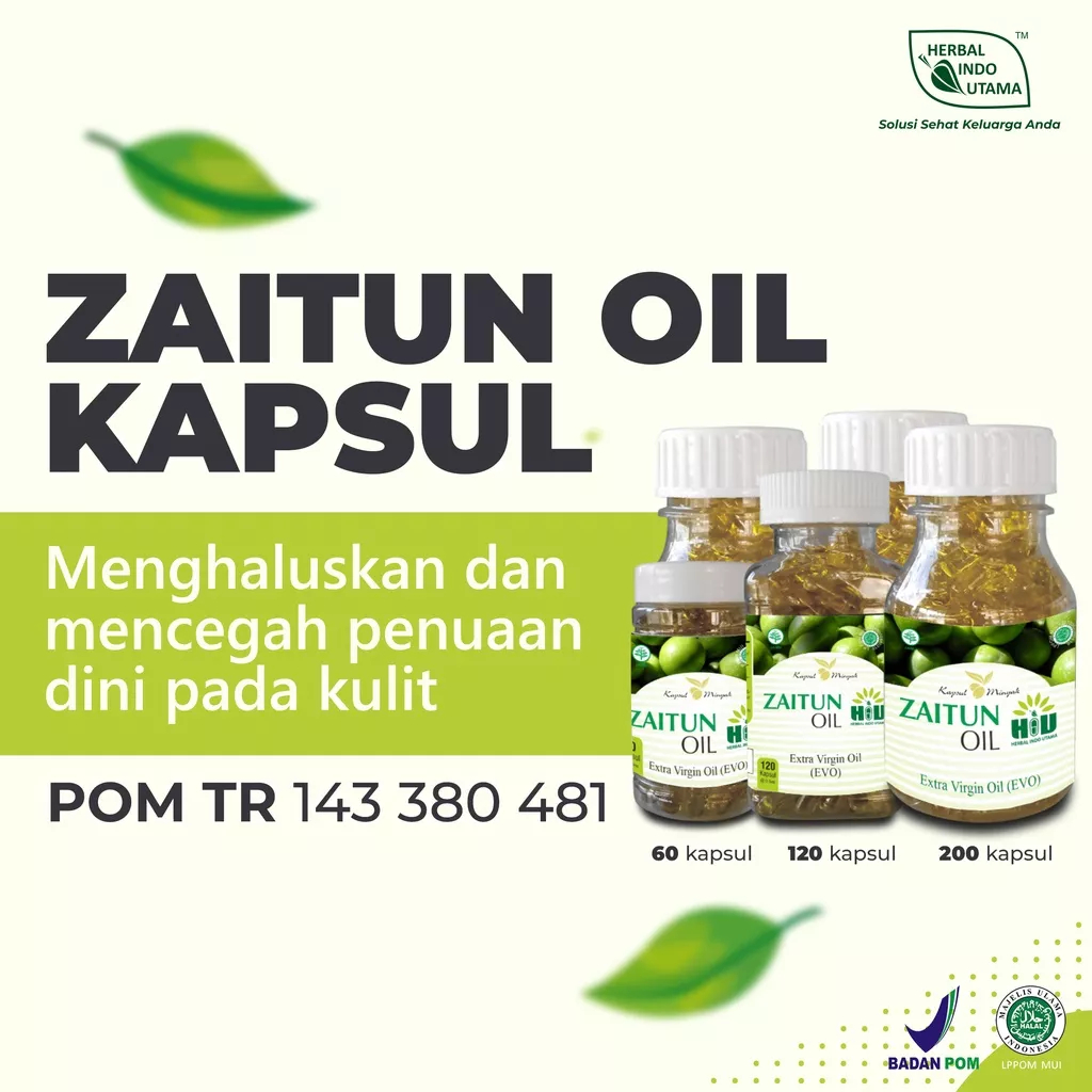 Jual Kapsul Minyak Zaitun Oil HIU Original Sebagai Antioksidan Alami ...
