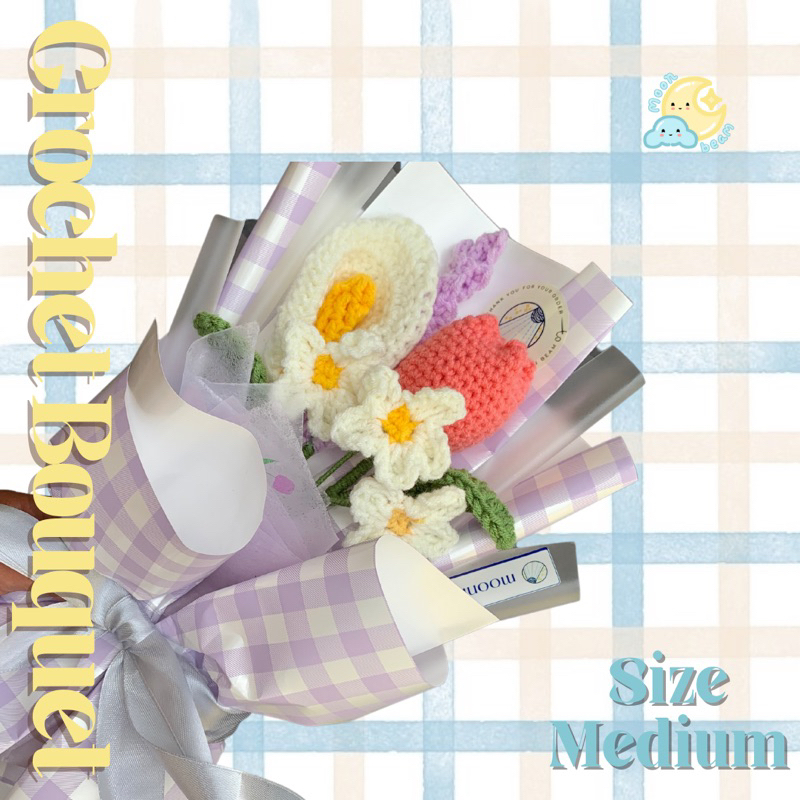 Jual Crochet Mini Bouquet / Buket Bunga Rajut Mini by Moon Beam ...