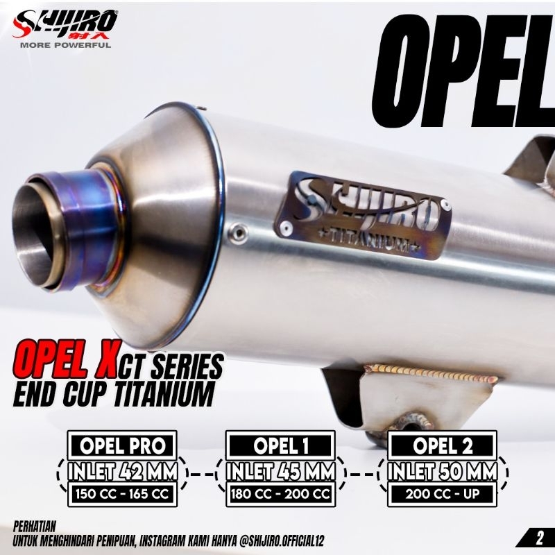 Jual Knalpot Shijiro Type Opel X CT Stainless N max Aerox Lexy N max ...