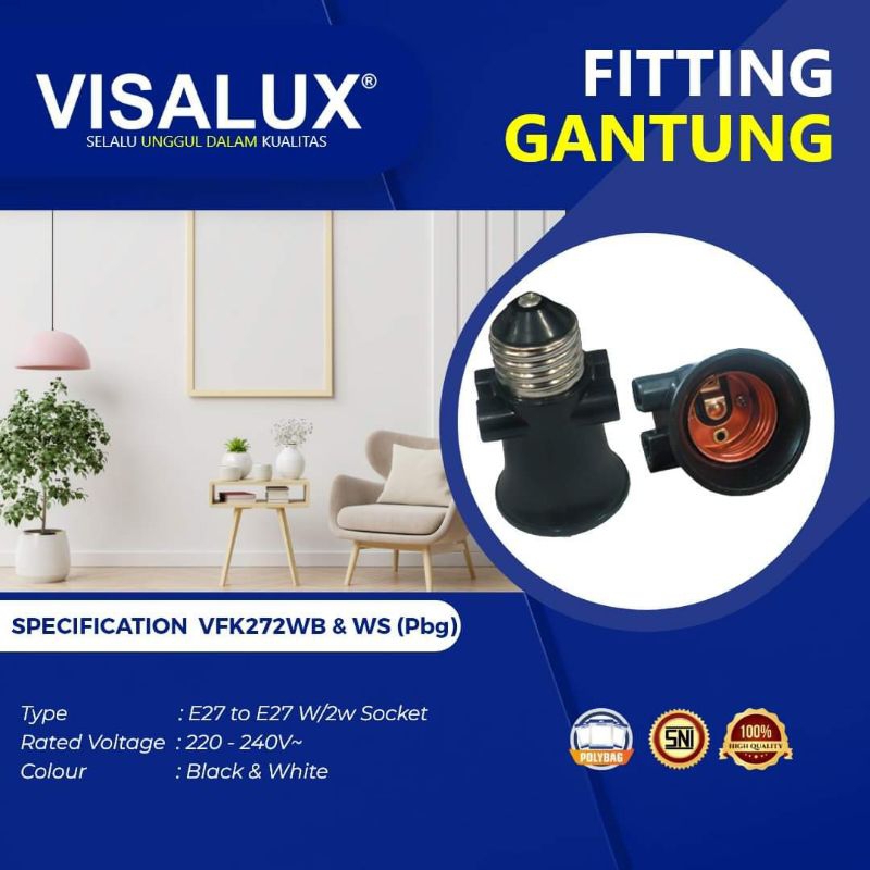 Jual fitting kombinasi visalux VFK272 white | Shopee Indonesia