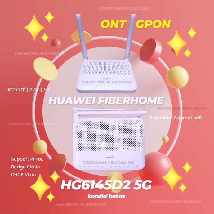 Jual ONT GPON HUAWEI FIBERHOME HG6145D2 5G | Shopee Indonesia