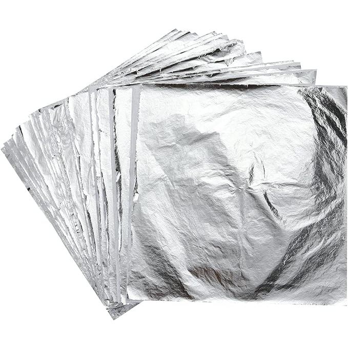 Jual 14x14cm 10 lembar kertas foild silver gold leaf foil sheet kertas ...