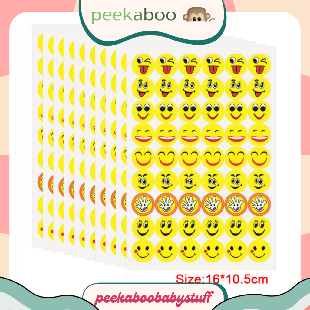 Jual STICKER REWARDS ANAK - MIX EMOJI YELLOW || STICKER REWARD ANAK ...