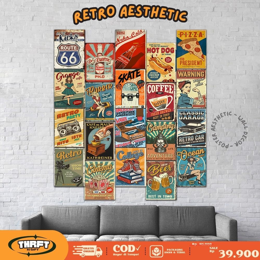 Jual Dekorasi Kamar Aesthetic / Poster Dinding / Poster Aesthetic ...