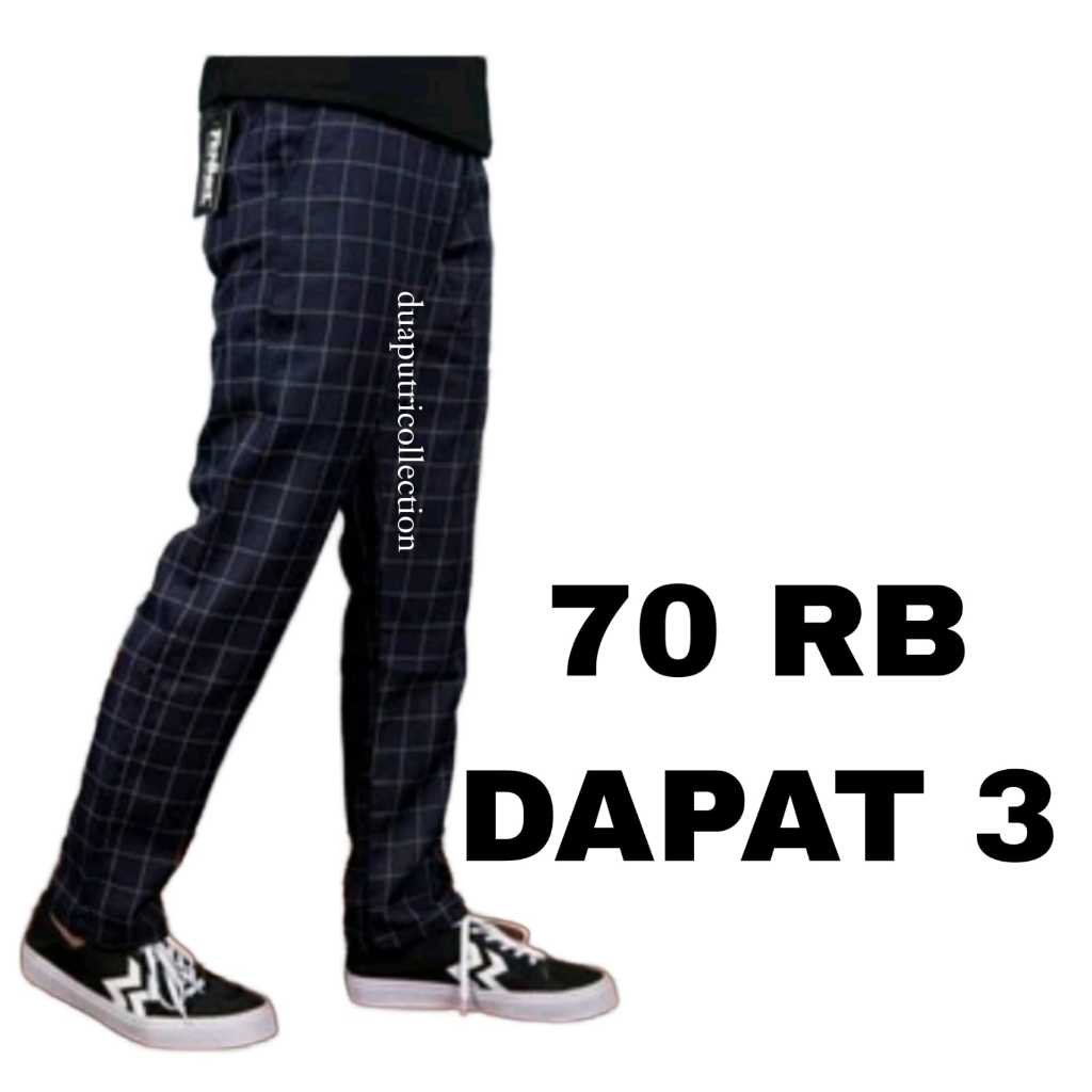 Jual TURUN HARGA!! CELANA PANJANG TARTAN PRIA DEWASA 70 RB DAPAT 3 PCS/ CELANA TARTAN PANJANG ...