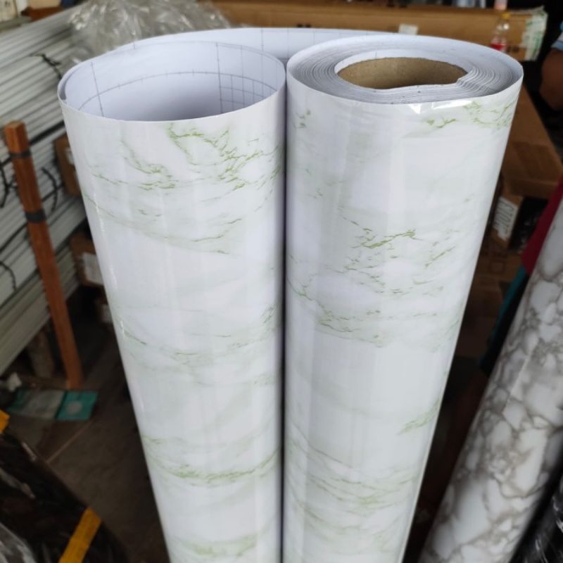 Jual WALLSTICKER WALLPAPER MARMER GLOSY STIKER DINDING PVC SHEET STIKER ...
