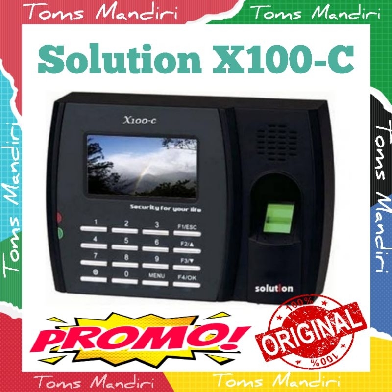 Jual Solution X100-C Fingerprint / Mesin absensi Sidik Jari | Shopee ...