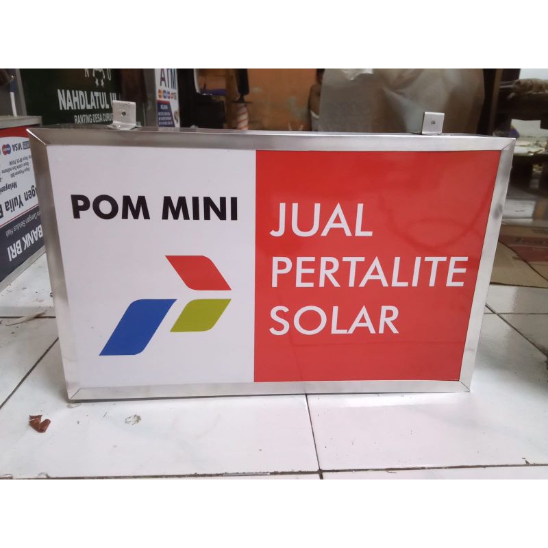 Jual Neon box Pom Mini Akrilik 2 Muka Ukuran 40x60cm | Shopee Indonesia