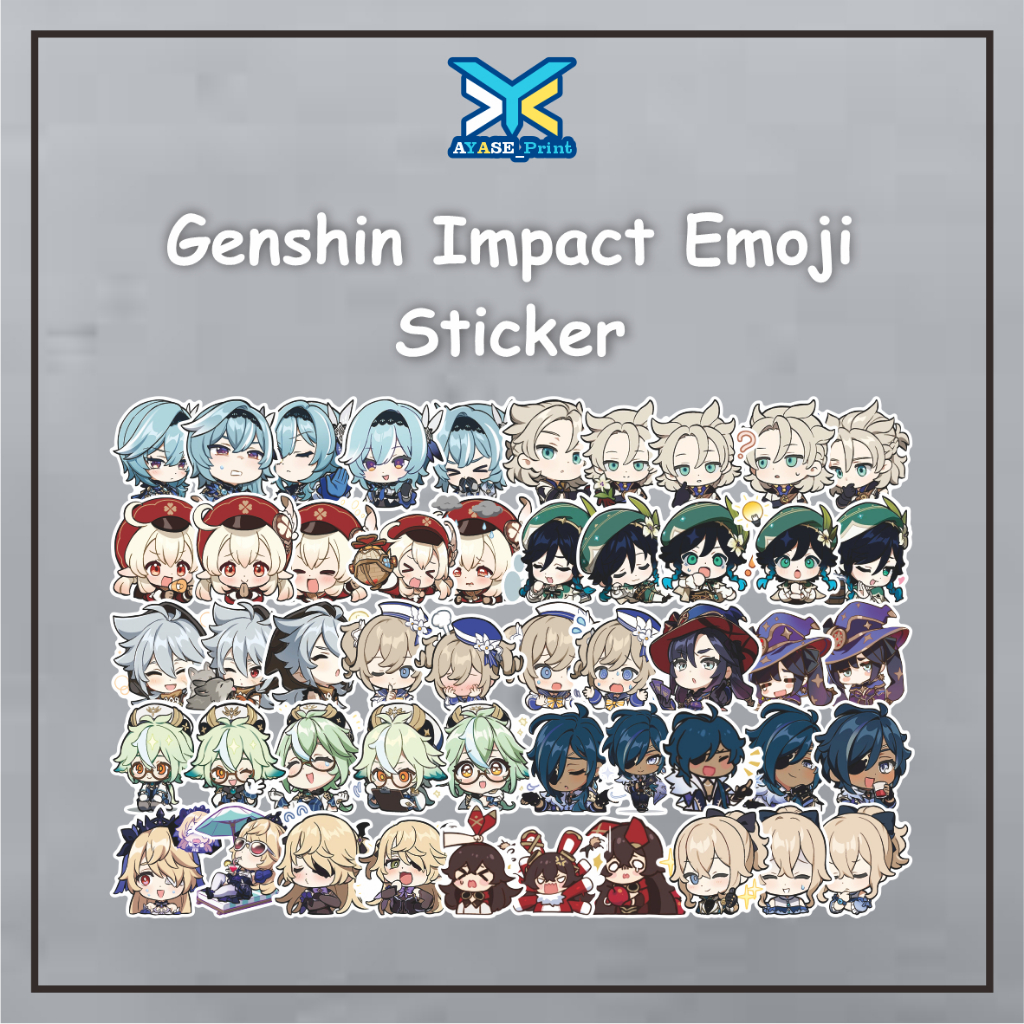 Jual Sticker Genshin Impact Emoji Sticker Vinyl | Stiker Set Genshin ...