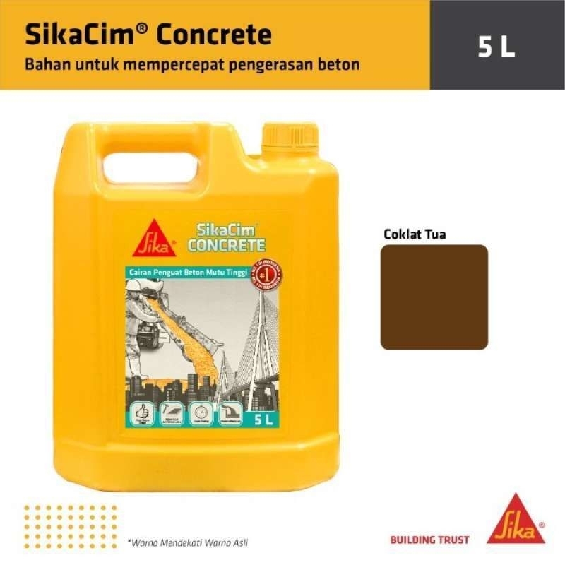 Jual Sikacim Concrete 5 Liter Additive Obat Cor Beton Cepat Keras Cairan | Shopee Indonesia