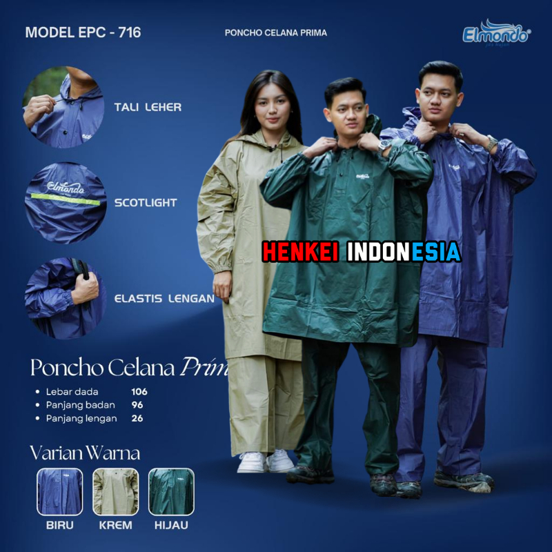 Jual Jas Hujan Ponco Elmondo Prima - Mantel Ujan Dewasa Pria dan Wanita | Shopee Indonesia