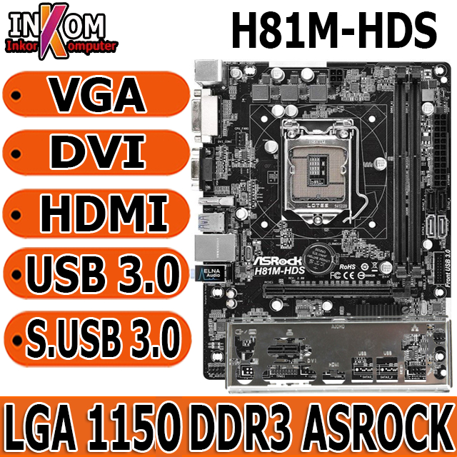 Jual Motherboard Mobo Mainboar Intel LGA 1150 H81 Asrock | Shopee Indonesia