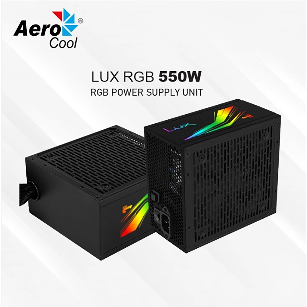 Jual PSU Aerocool LUX RGB 550W - 550 Watt 80 PLUS Bronze Gaming PSU ...