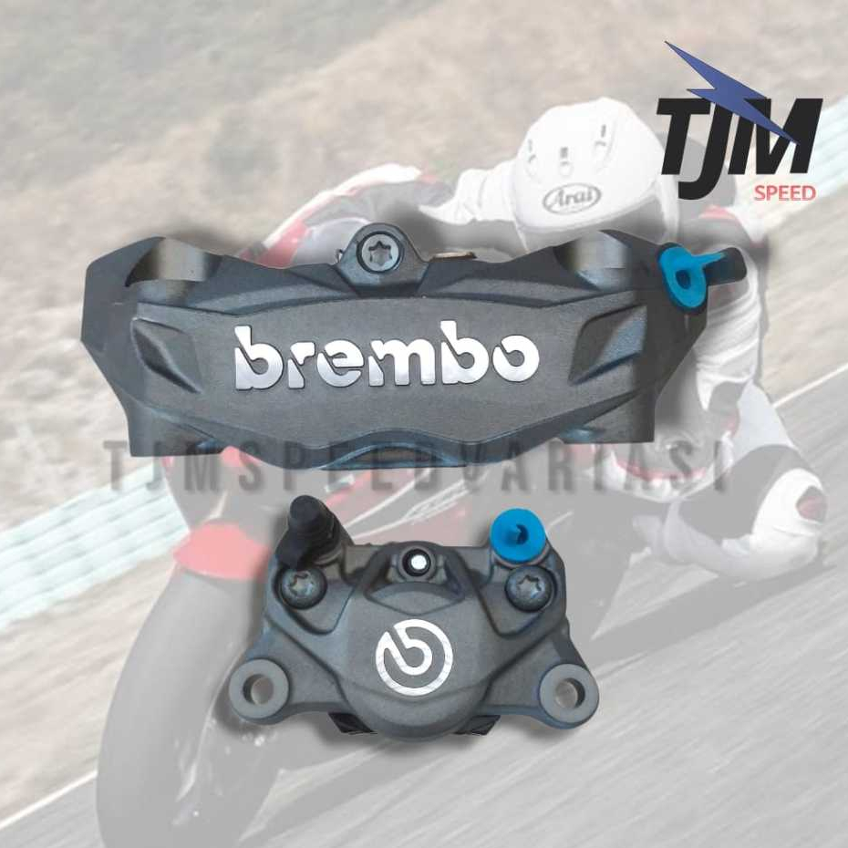 Jual Paket Kaliper Brembo M432 Grey Pitch 100MM + 2P Grey Silver Logo Original Italy | Shopee ...
