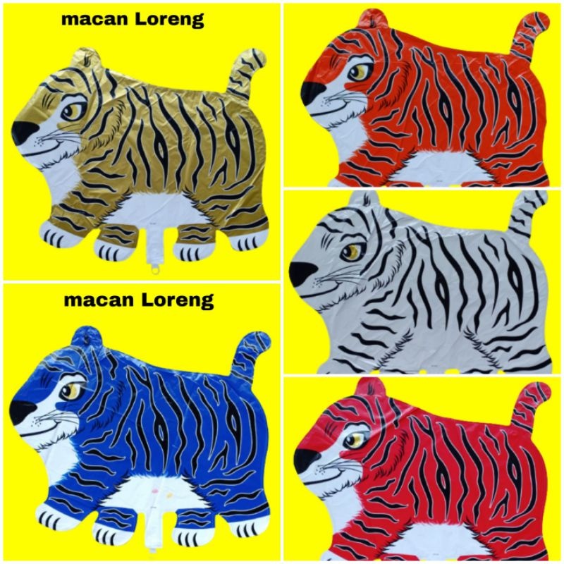 Jual 1pack MACAN LORENG (BALON GAS/FOIL/TERBANG/KARAKTER ) | Shopee ...