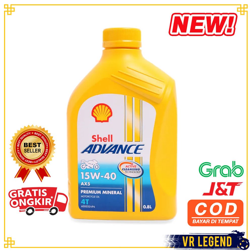 Jual OLI OIL MESIN SHELL ADVANCE AX5 4T 150W-40 0,8 SHELL OIL OLI ...