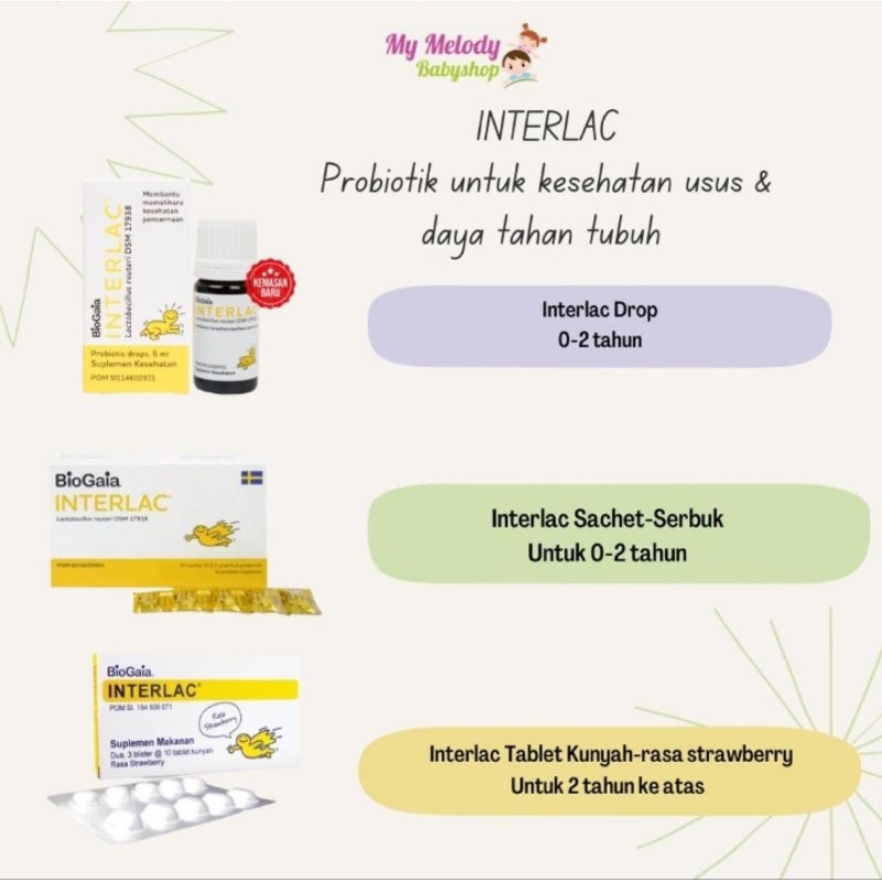 Jual Interlac Probiotic drop/sachet/tablet | Shopee Indonesia