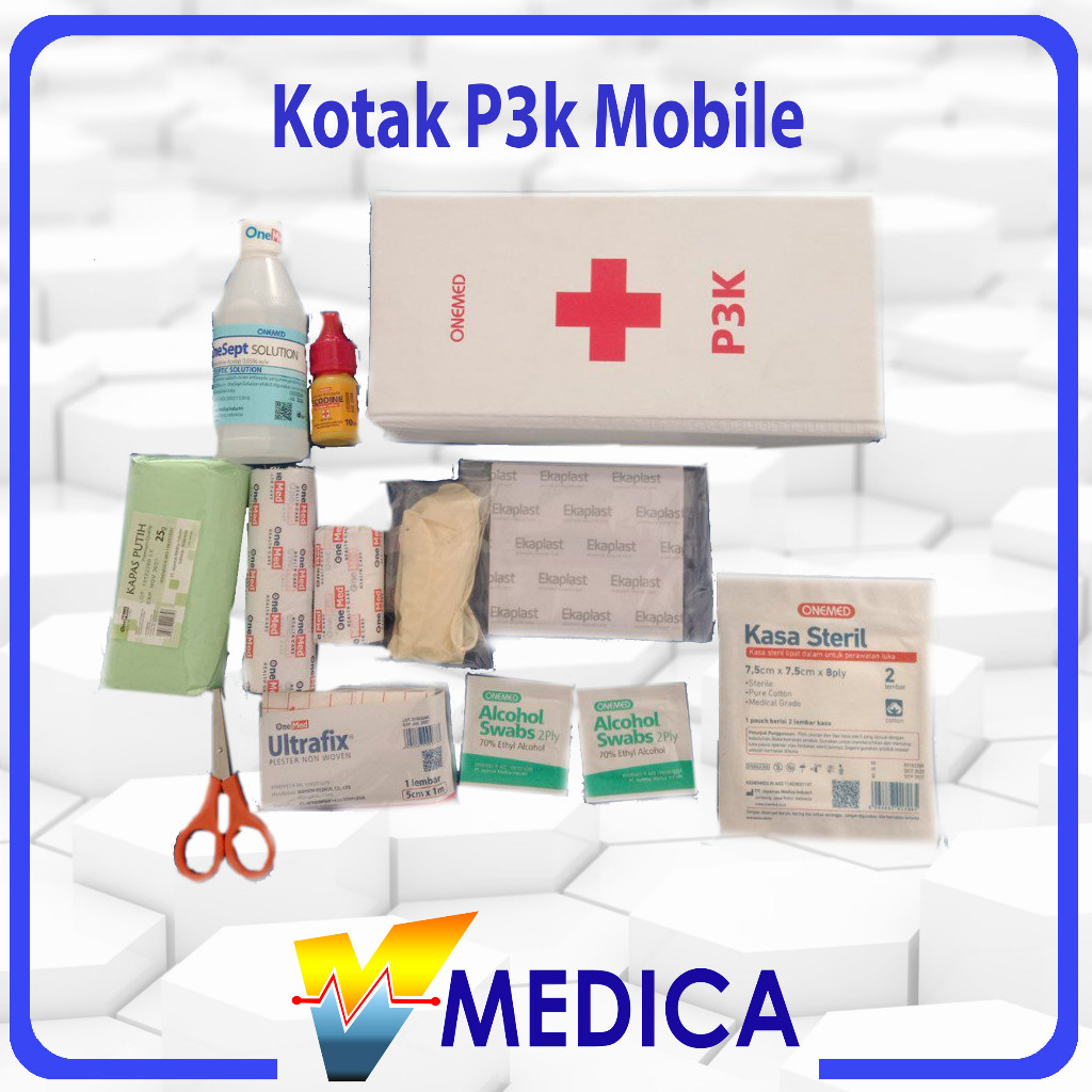Jual kotak P3K Mobil Onemed/Kotak P3K Travelling Onemed Isi Lengkap ...
