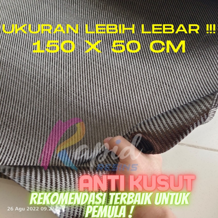 Jual Serat Karbon Carbon Fiber Fabric Twill 3K 220gsm Web Lock Kevlar ...