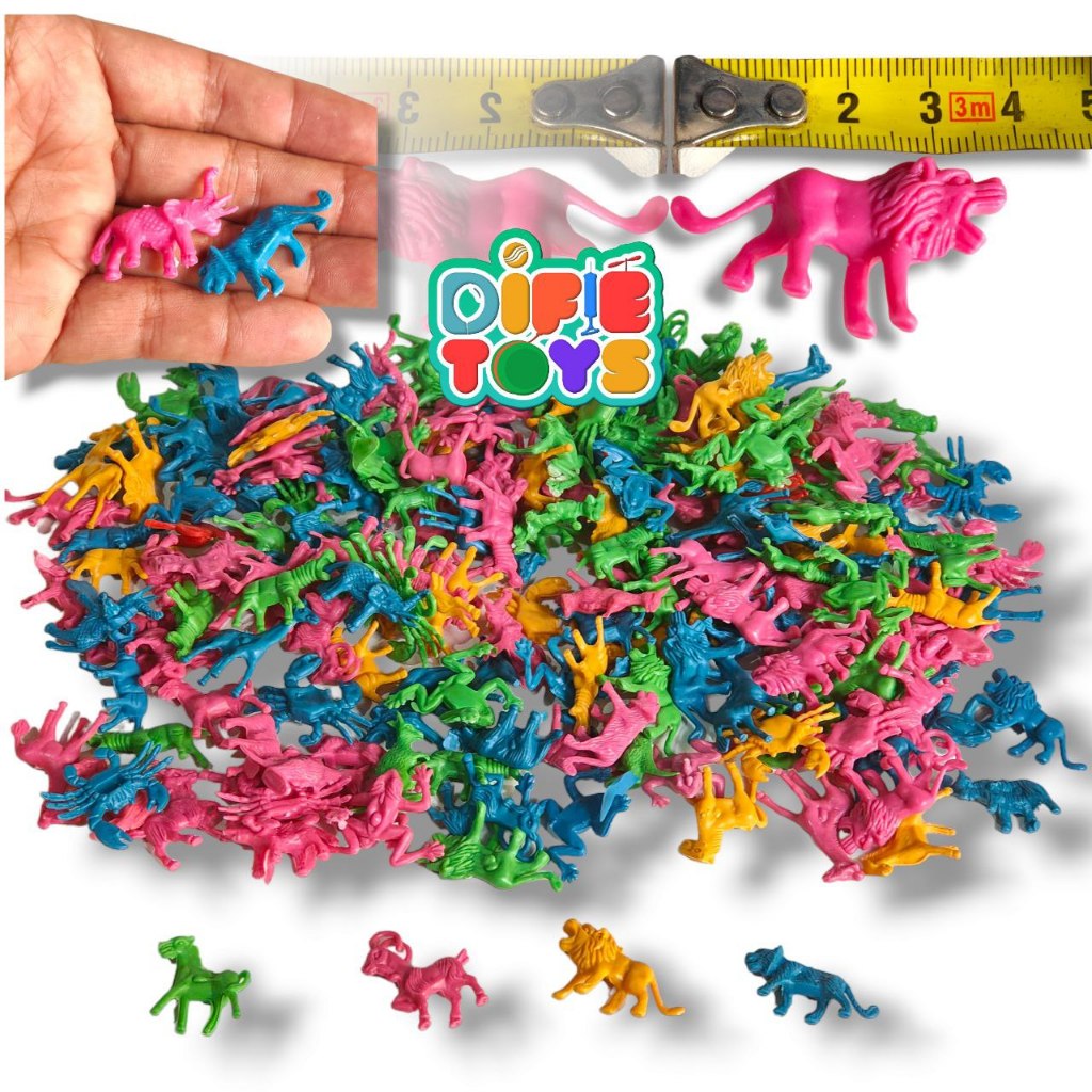 Jual 250 gram (-+280 pcs) mainan patung BINATANG KECIL plastik | Shopee ...