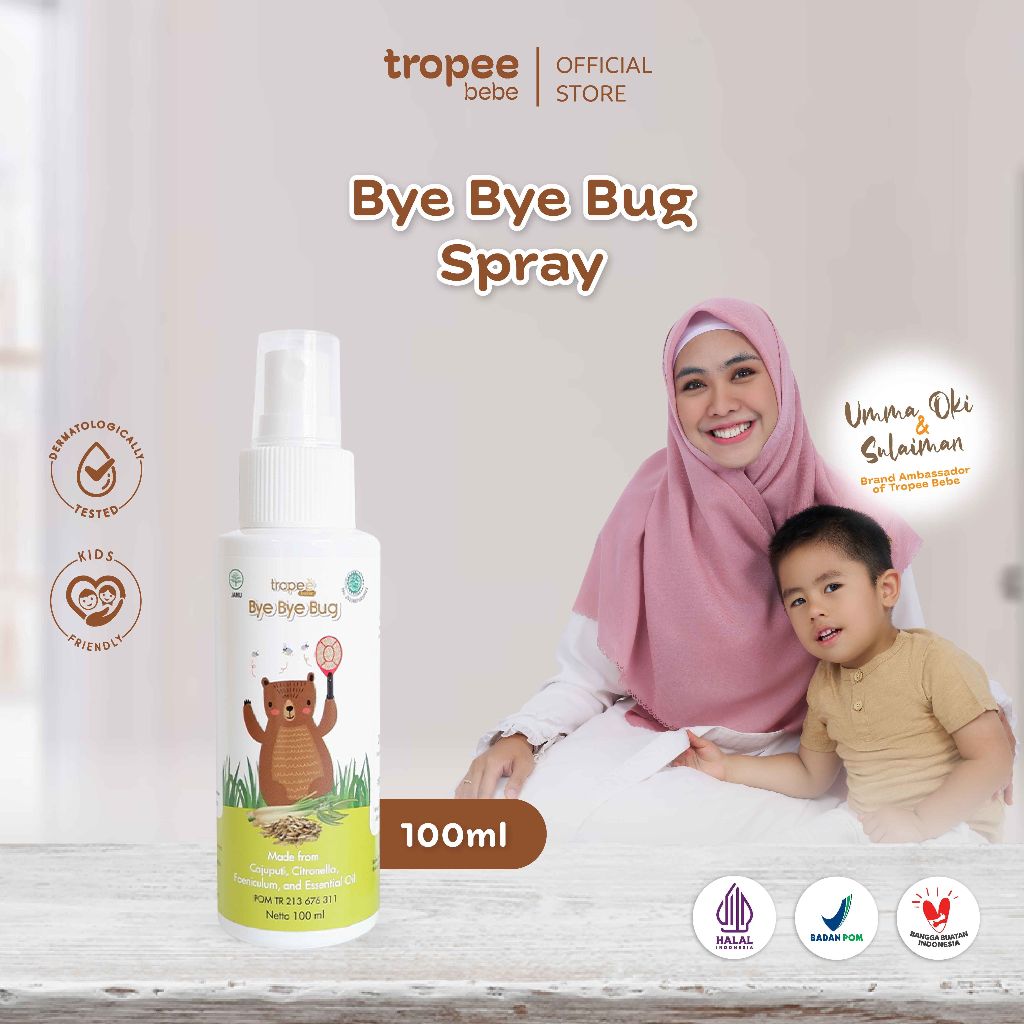 Jual Tropee Bebe - Bye Bye Bug Spray 100ml / Cream Anti Nyamuk dan ...