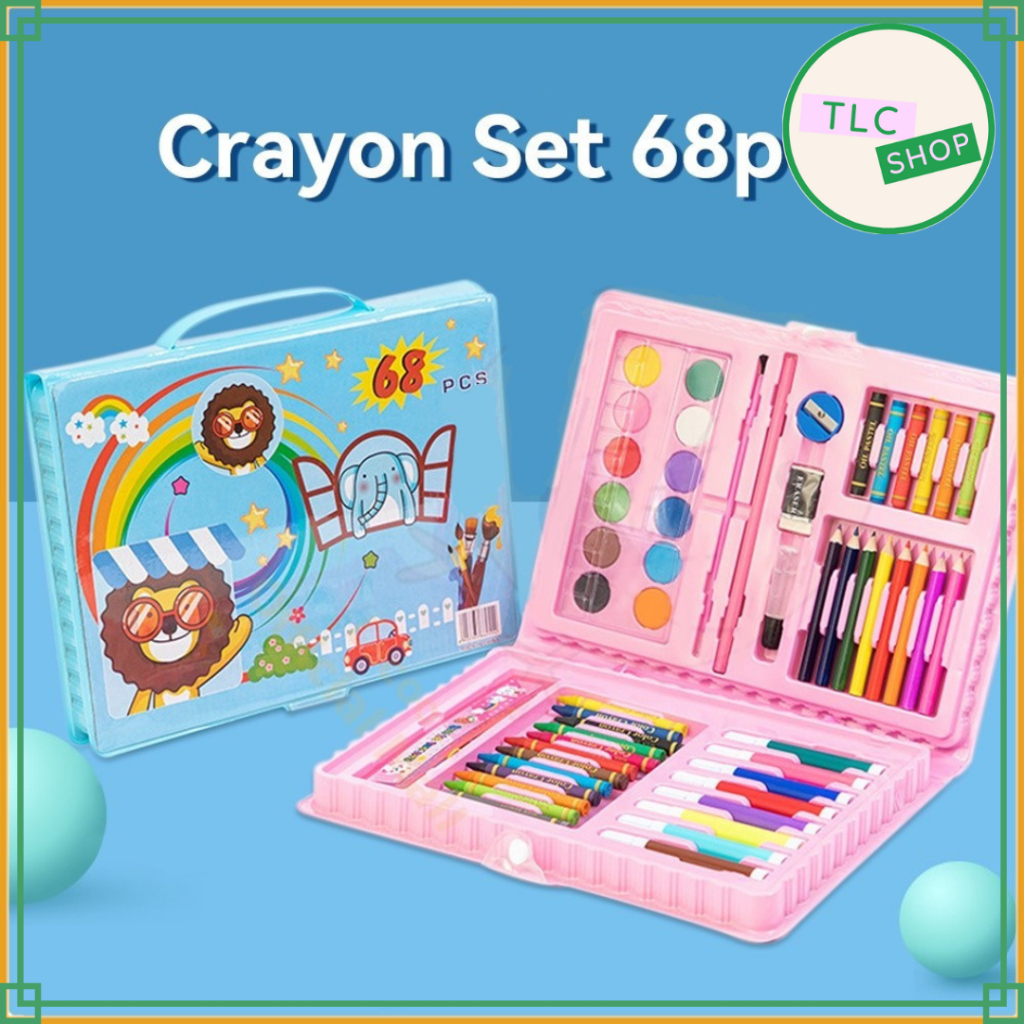 Jual Set Crayon 68PCS / Krayon Mewarna Alat Menggambar dan Mewarnai ...