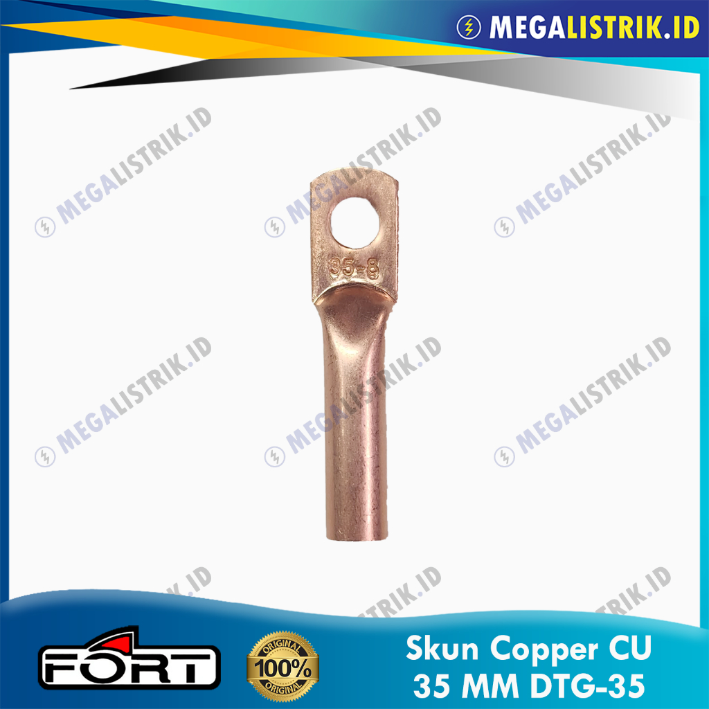Jual FORT SKUN CU DTG-35 MM / COPPER LUG CABLE LONG BARREL 35MM / SCUN KABEL PANJANG 35-8 MM ...