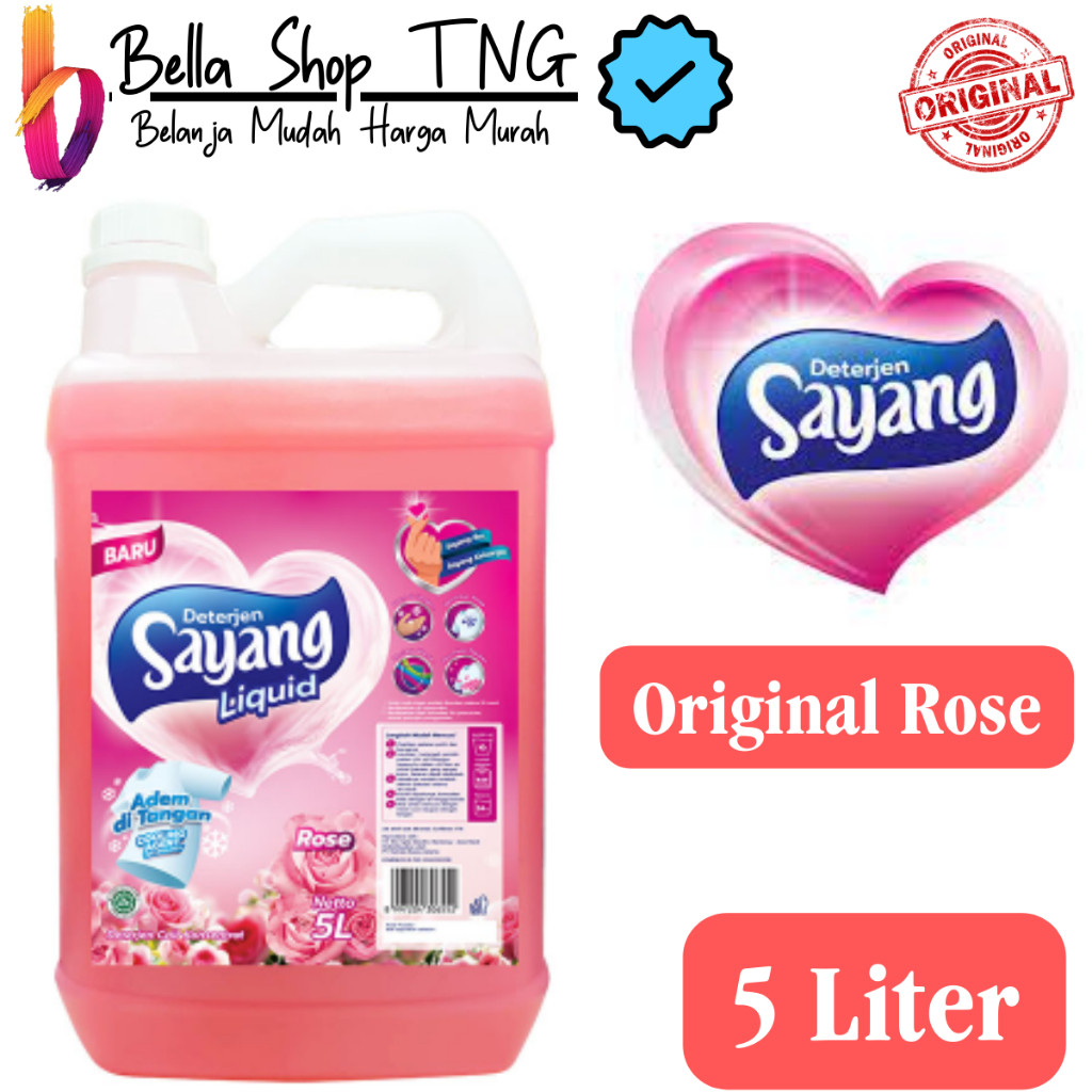 Jual Sayang Liquid Detergent Cair Original Rose Jerigen 5 Liter ...