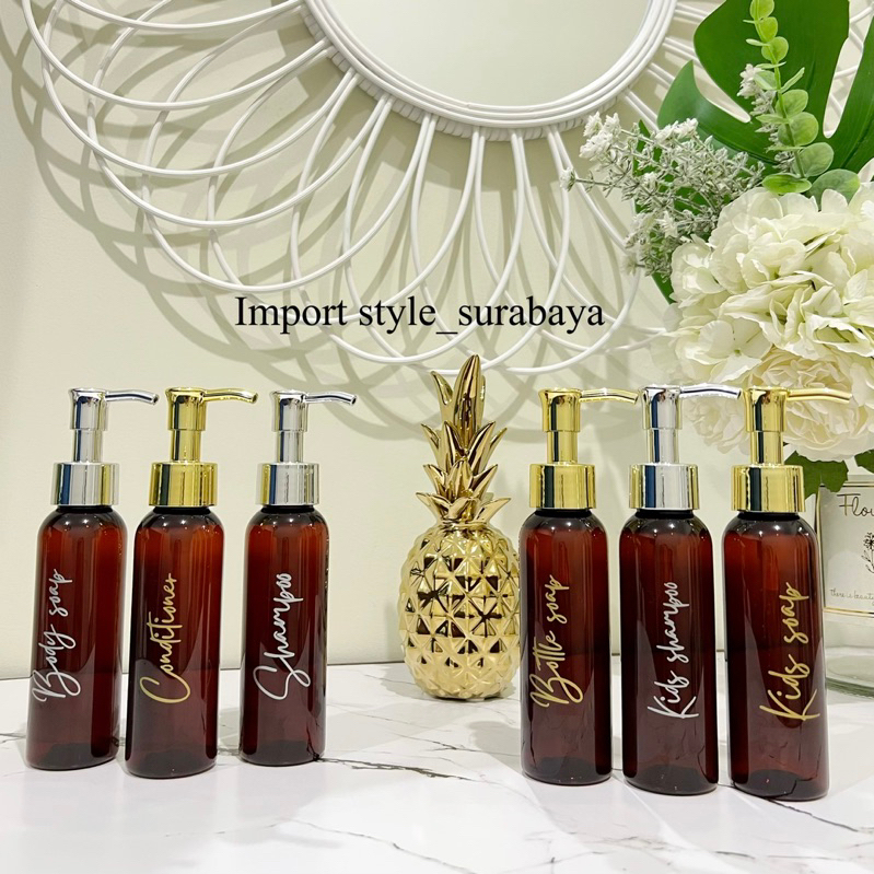 Jual BOTOL COKLAT TRAVEL SIZE 100ml GOLD / SILVER NEW LUXURY ...