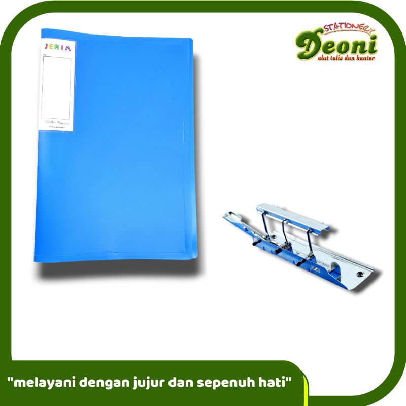 Jual Jenia / Folder One Map Plastik Jepit F4 Biru Merah Kuning Hijau 1 ...