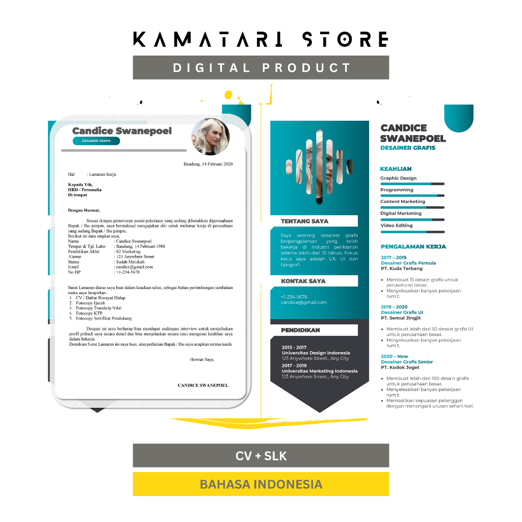Jual DESAIN PROFESIONAL CV DAN SURAT LAMARAN KERJA (DESAIN 016 ...