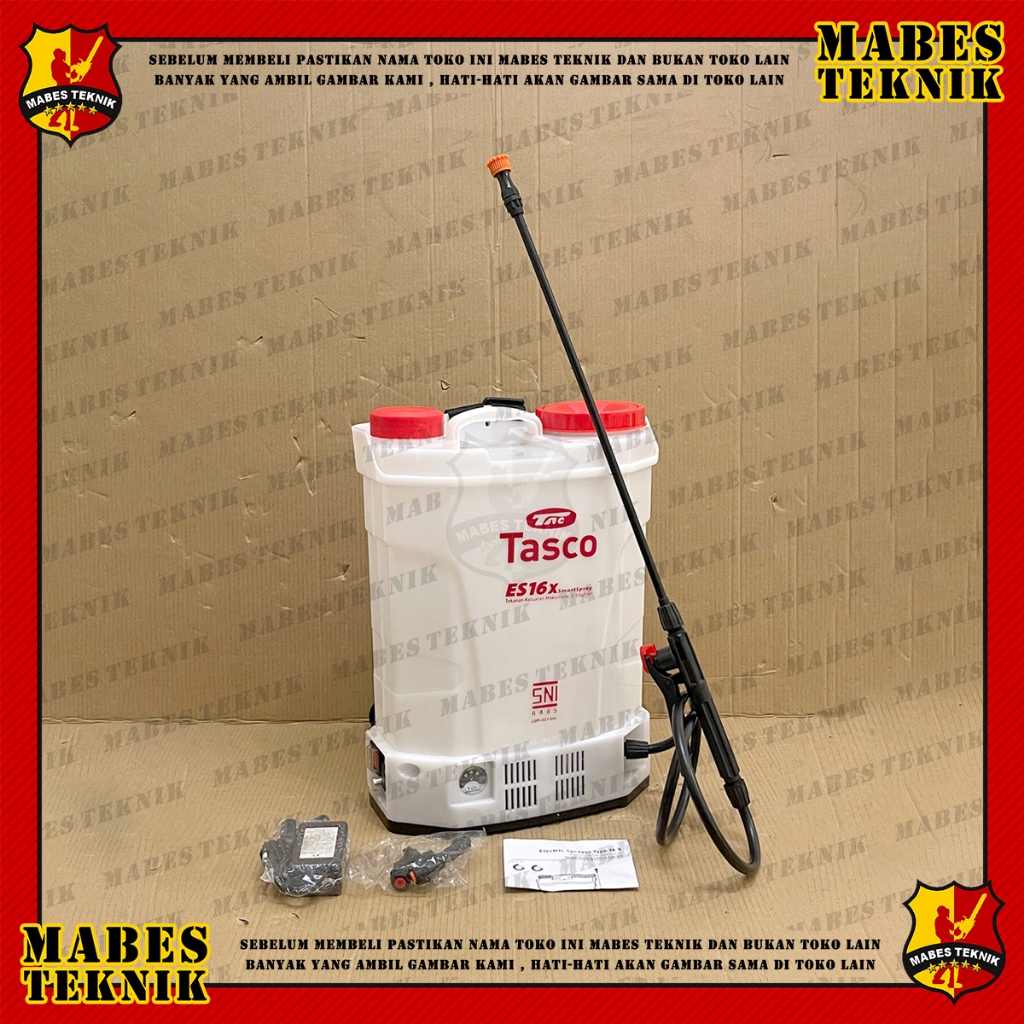 Jual ALAT SEMPROT HAMA PESTISIDA SPRAYER ELEKTRIK BATERAI TASCO ES 16 X ...