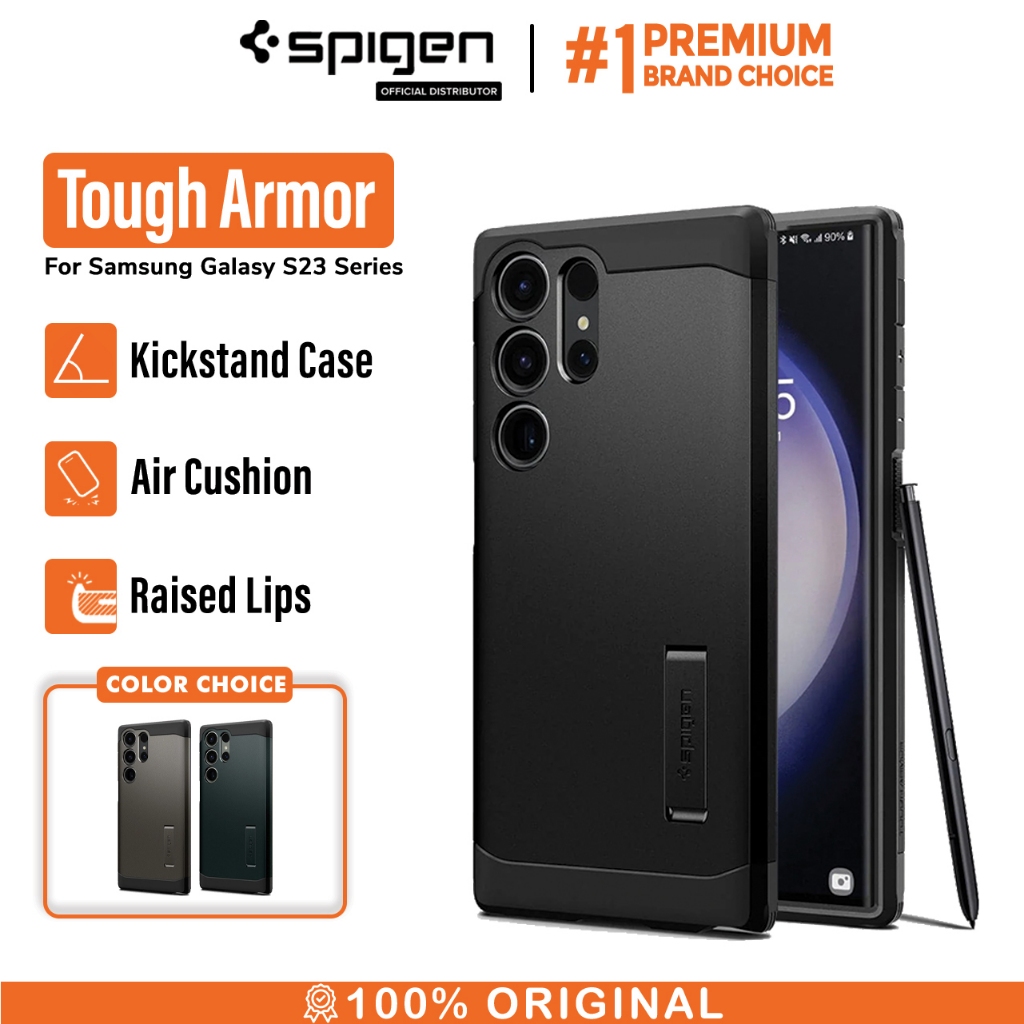 Jual Case Samsung Galaxy S23 Ultra Plus Spigen Tough Armor Shockproof Cover | Shopee Indonesia