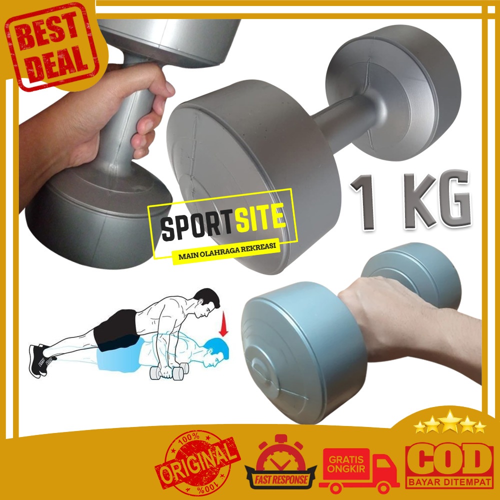 Jual Dumbbles Barbel Plastik 1kg Dumbell Dumbbells Power Alat Latihan ...