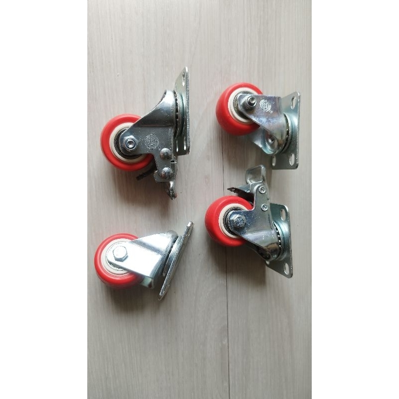 Jual Roda / Caster / Ban box / trolly ukuran = 1,5 Inch | Shopee Indonesia