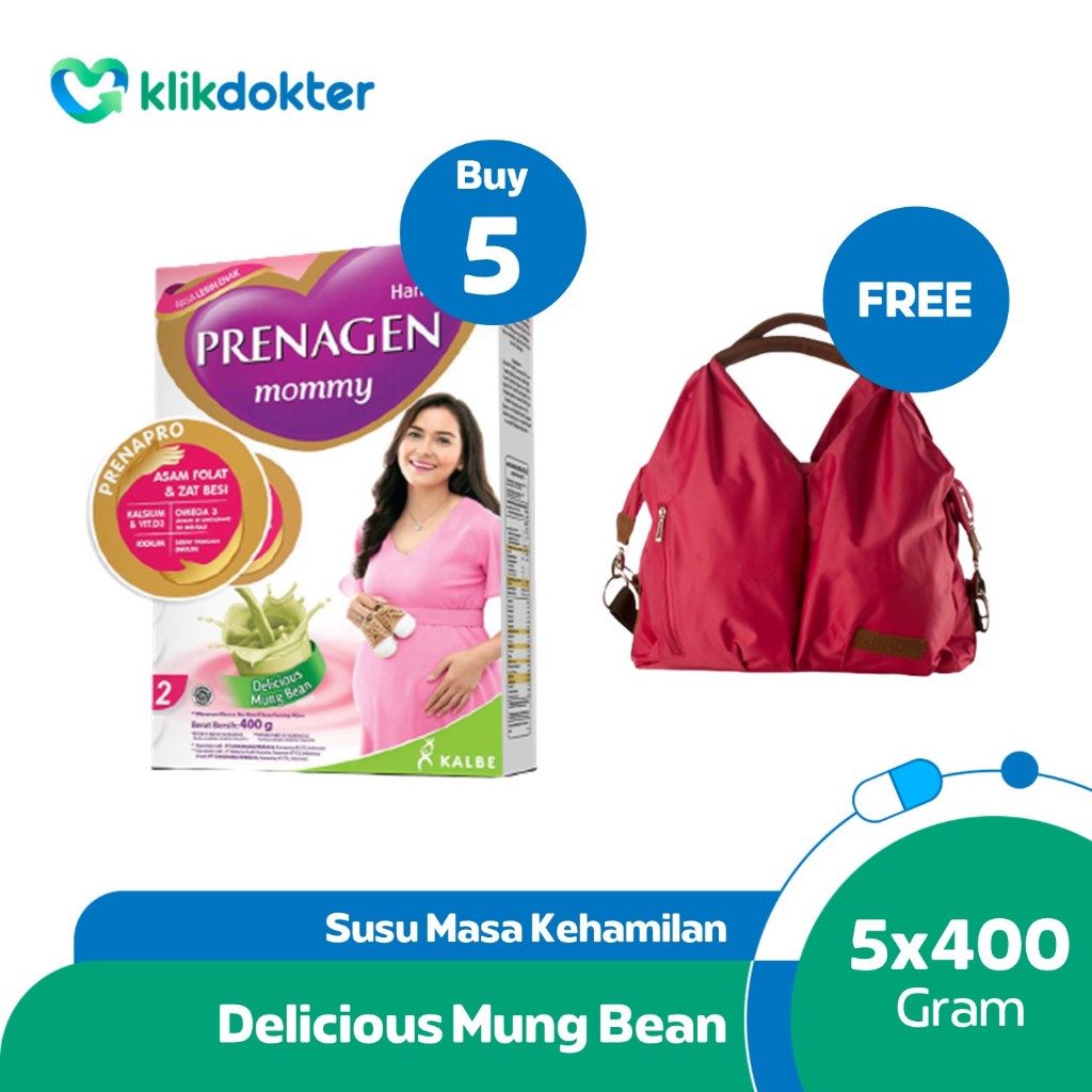 Jual Buy 5 Prenagen Mommy Kacang Hijau 400gr Free Diaper Bag | Shopee Indonesia