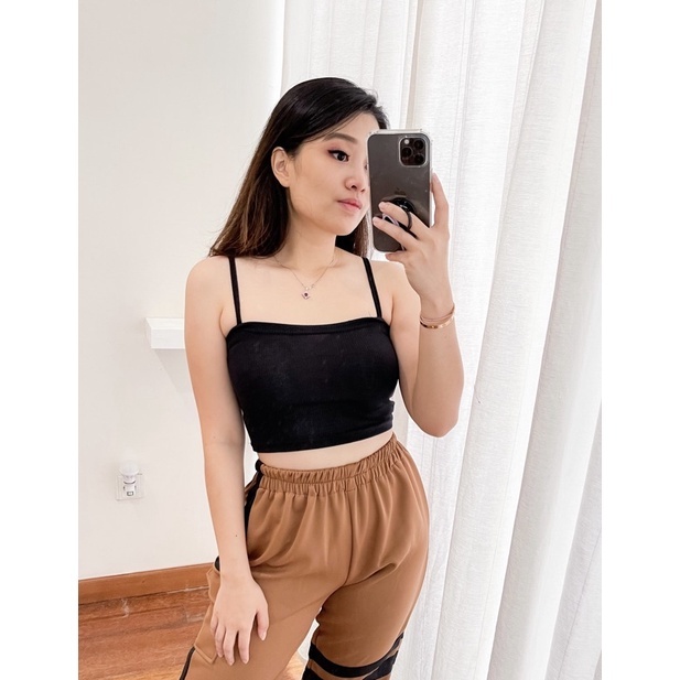Jual Tanktop Basic Kemben Tali Spaggeti EDREA | Shopee Indonesia