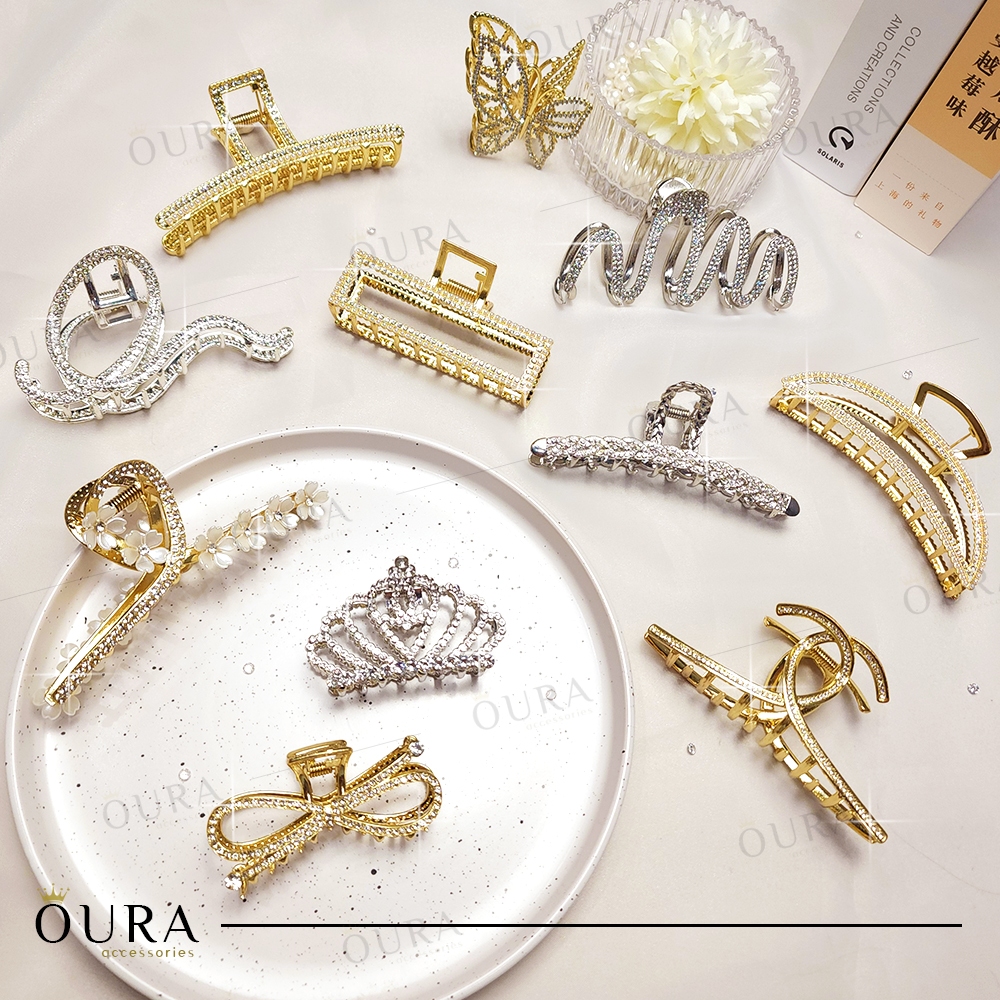 Jual Jepit Rambut Korea Jepitan Mutiara Jedai Besi Aesthetic Warna Gold ...