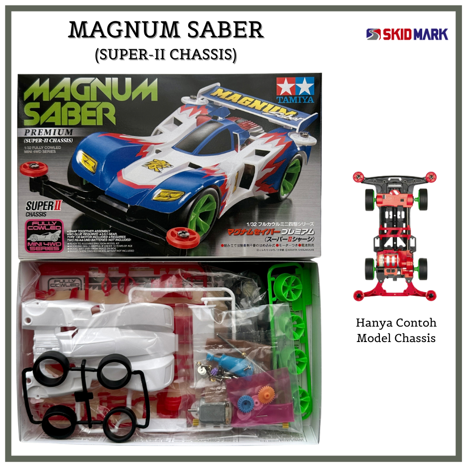 Jual Mobil Rakit Tamiya Mini 4WD - Magnum Saber Super II Chassis ...