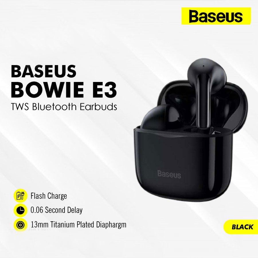 Jual Baseus TWS Bluetooth Bowie E3 Low Latency Gaming Mode Flash Charge ...