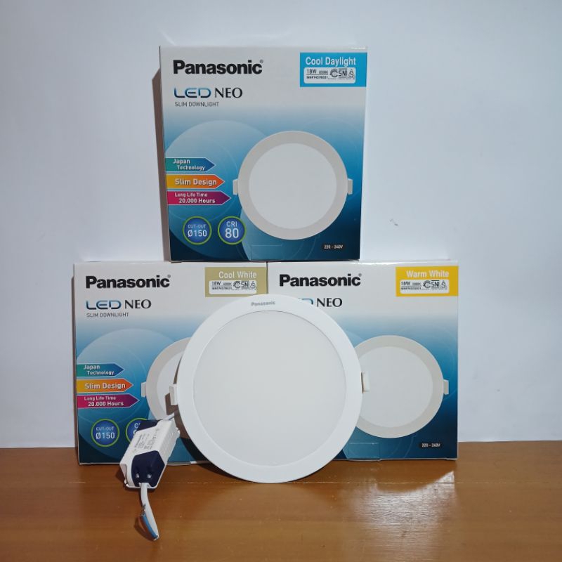 Jual Lampu downlight led panel panasonic IB bulat neo slim 18 Watt | Shopee Indonesia