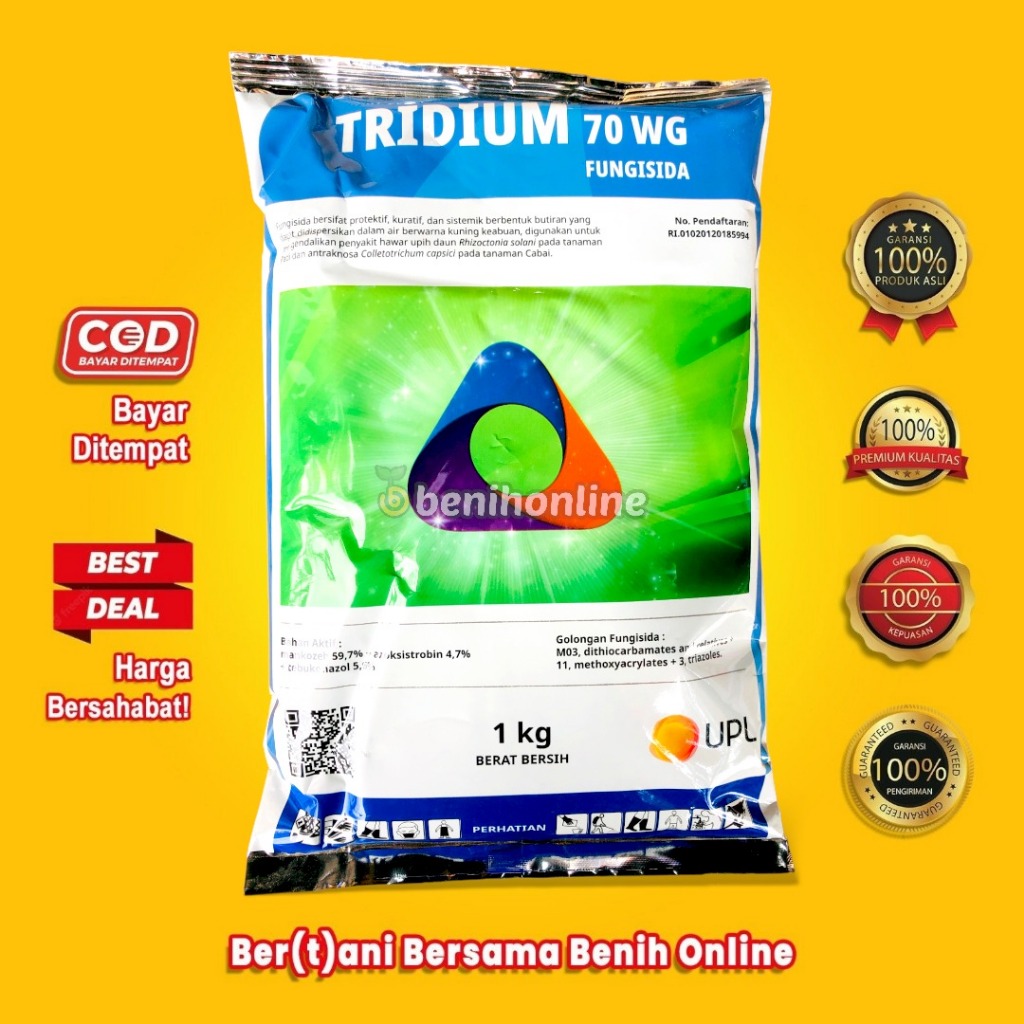 Jual FUNGISIDA TRIDIUM 70 WG 1 KG UPL Mankozeb 59,7% + azosistrobin 4,7 ...