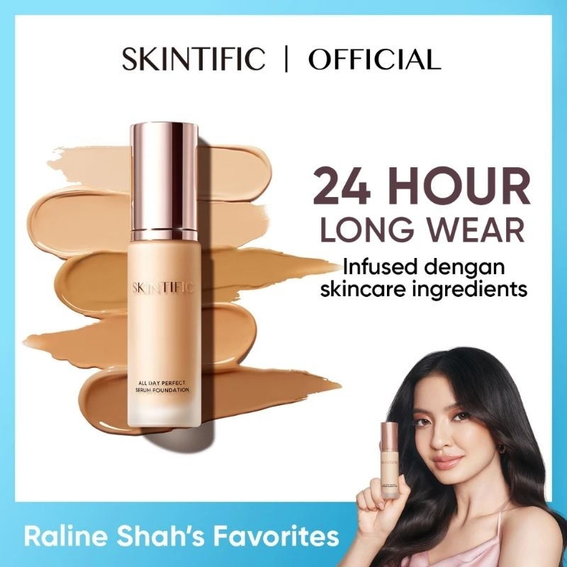 Jual SKINTIFIC All Day Perfect Serum Foundation Full Coverage 25ml ...