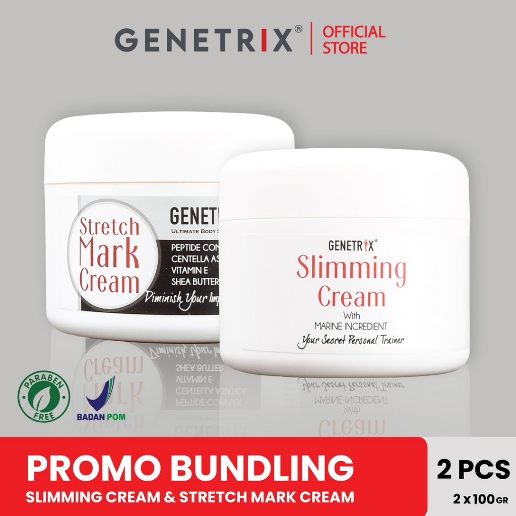 Jual GENETRIX Slimming Cream 100 gr + Stretch Mark Cream 100 gr ...