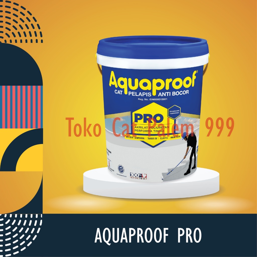 Jual Cat Pelapis Anti Bocor AQUAPROOF PRO warna ABU dan PUTIH ukuran 20kg | Shopee Indonesia
